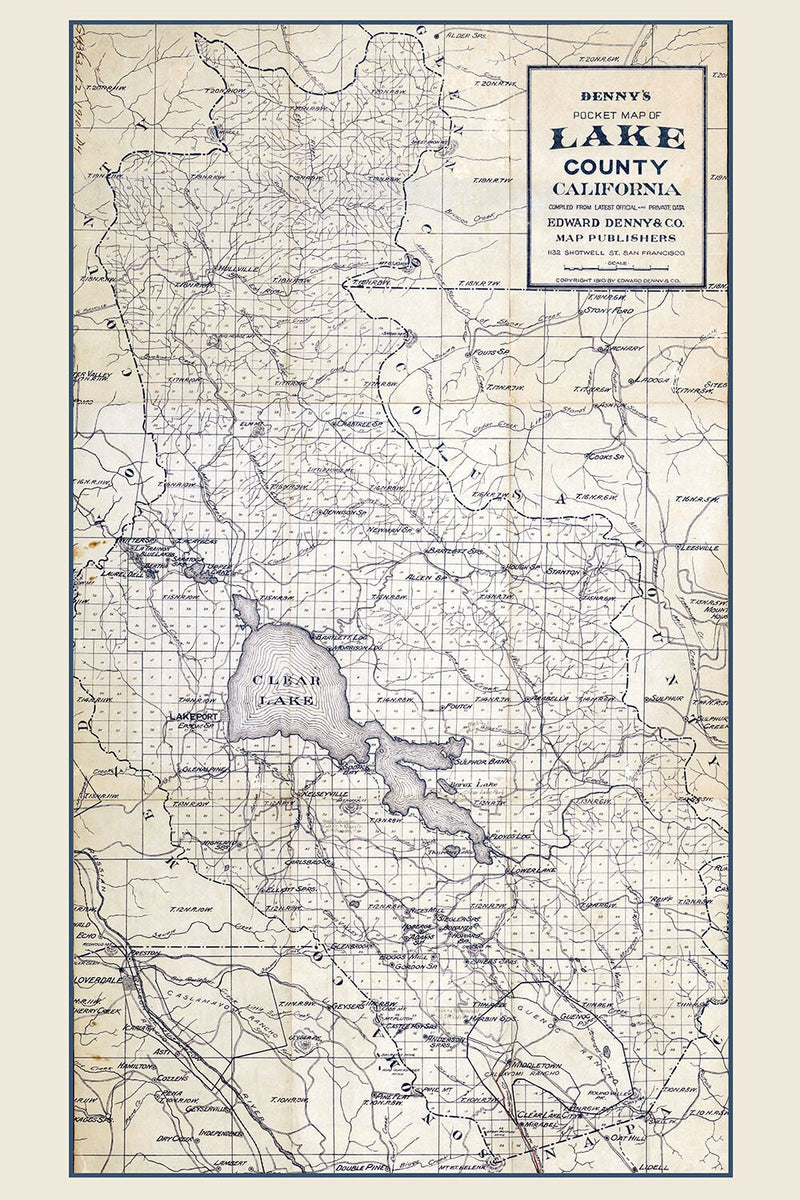 1910 Map of Lake County California – Genealogical Surveyor