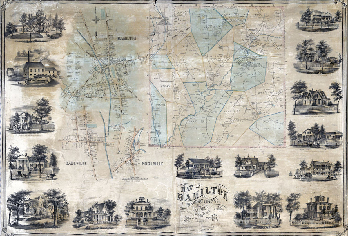 1858 Map of Hamilton Madison County New York – Genealogical Surveyor