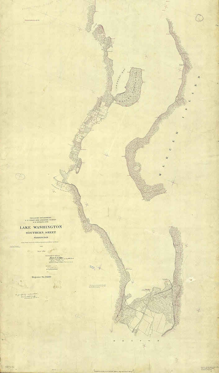 1902 Map of Lake Washington King County Washington – Genealogical Surveyor