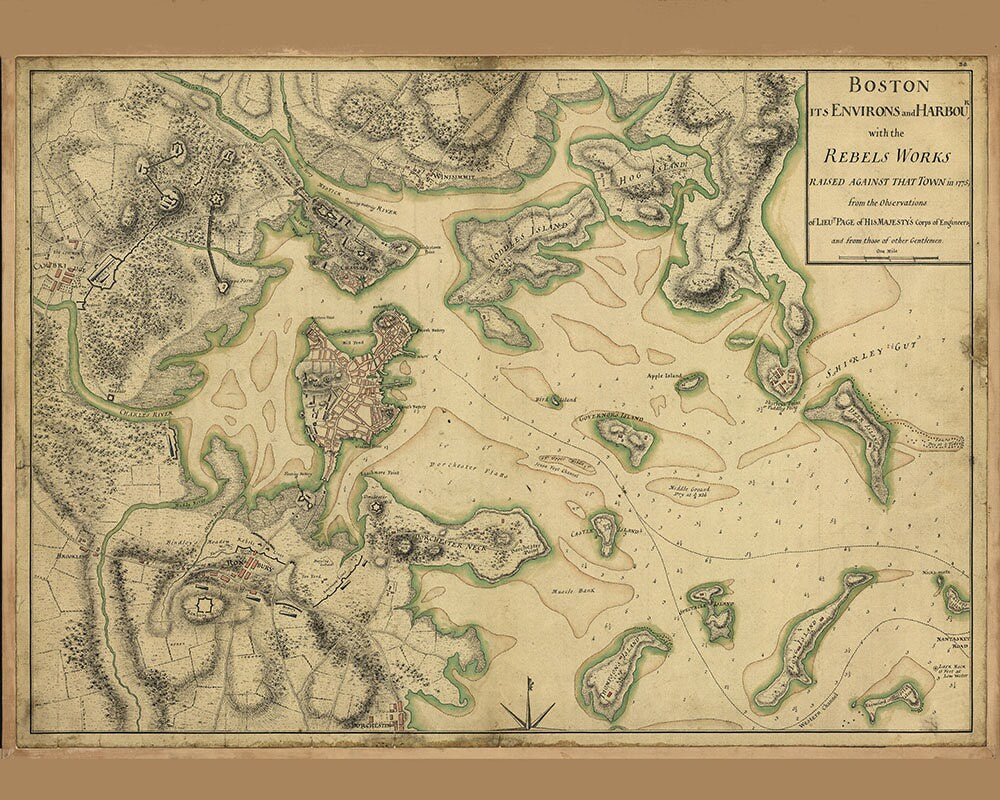 1775 Map of Boston and its Harbour – Genealogical Surveyor