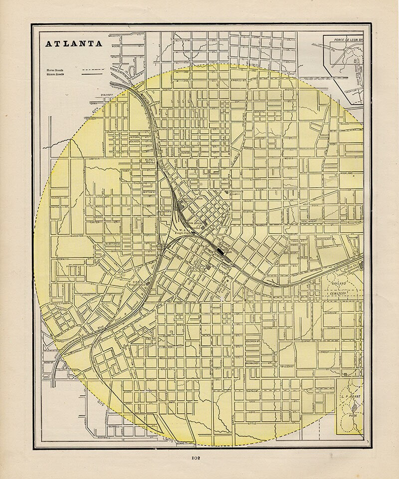 1892 Map of Atlanta Georgia – Genealogical Surveyor