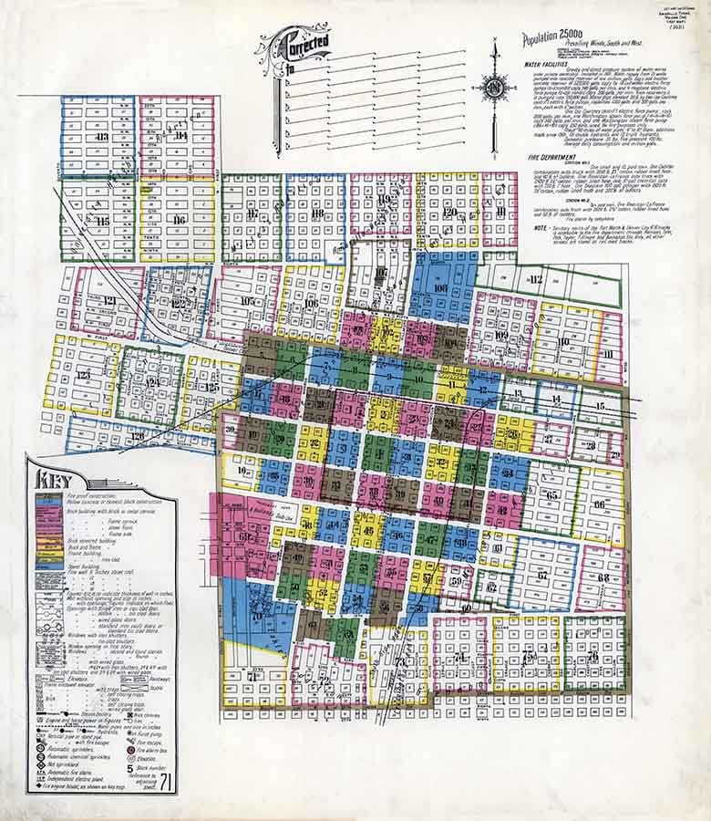 1921 Map of Amarillo Potter County Texas – Genealogical Surveyor
