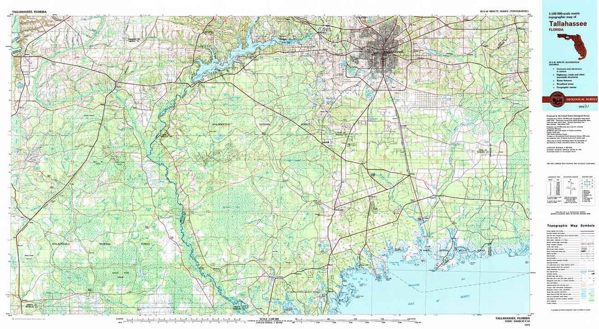 1979 Topo Map of Tallahassee Florida Quadrangle – Genealogical Surveyor