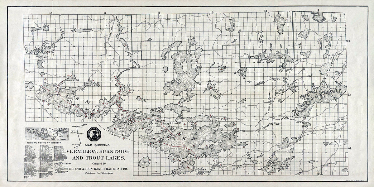 1920 Map of Vermilion Burntside and Trout Lake Minnesota – Genealogical ...
