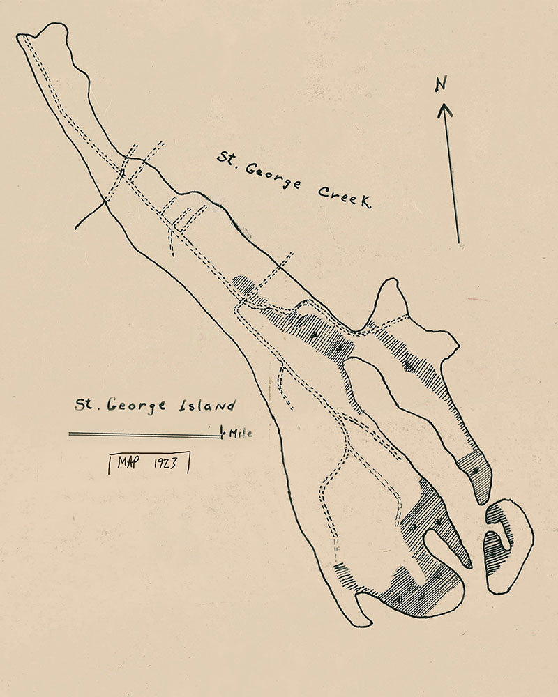 1923 Map of Saint George Island Maryland Piney Point – Genealogical ...