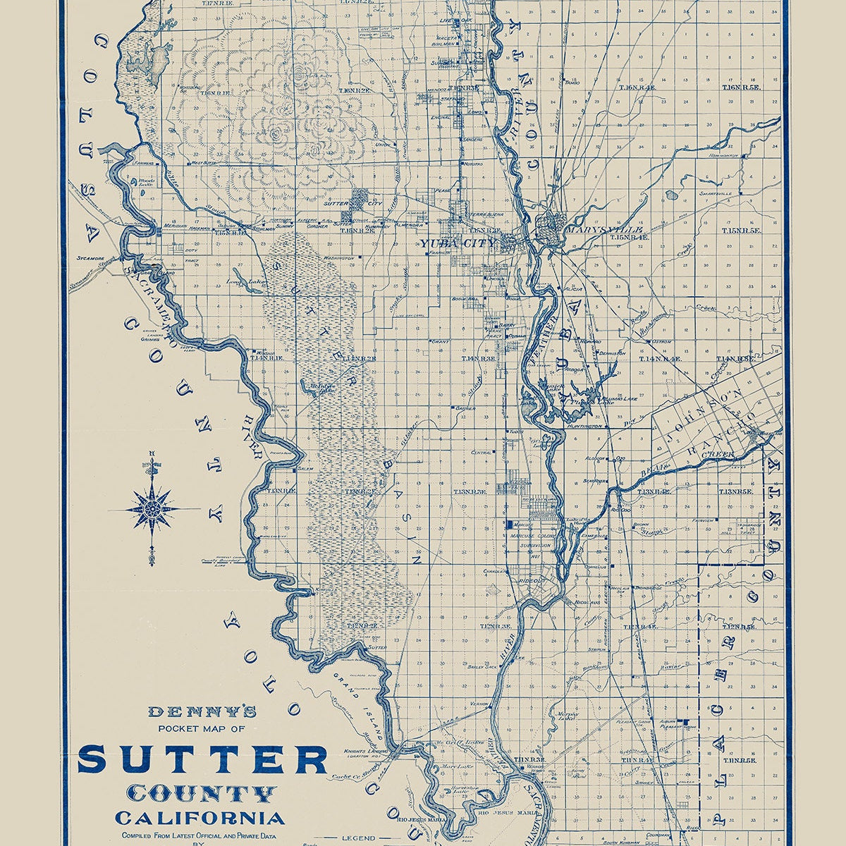 1913 Map of Sutter County California – Genealogical Surveyor