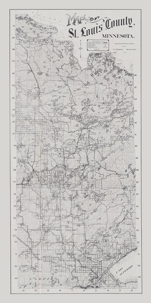 1920 Map of Saint Louis County Minnesota – Genealogical Surveyor