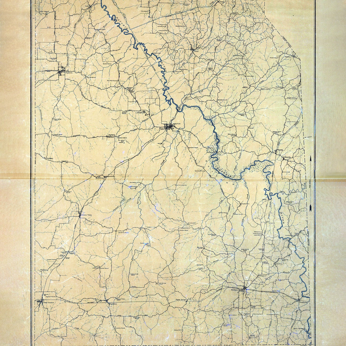 1923 Map of Hardeman County Tennessee – Genealogical Surveyor