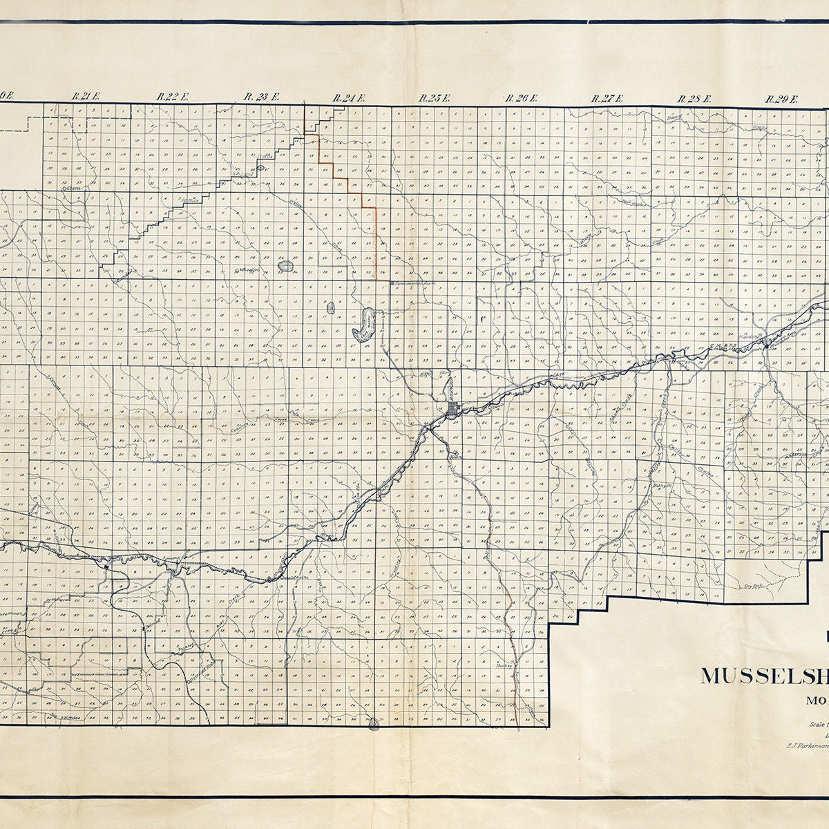 1911 Map of Musselshell County Montana – Genealogical Surveyor