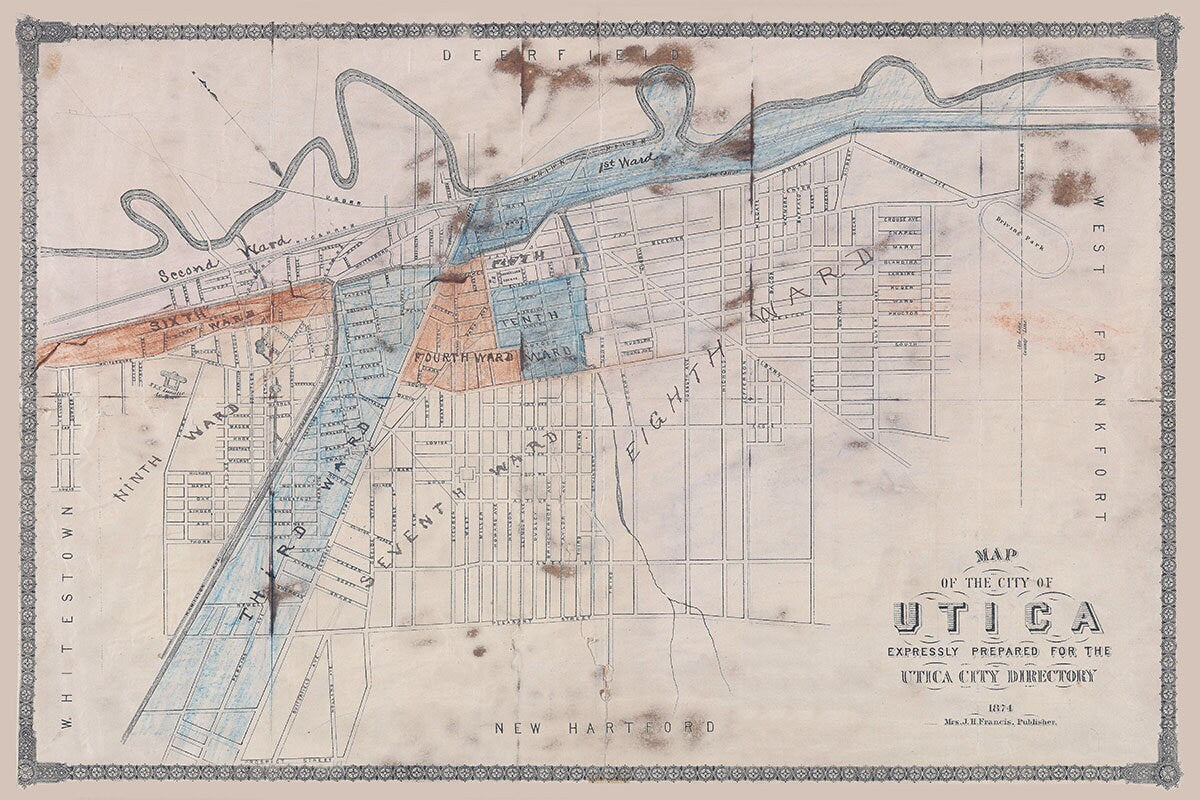 1874 Map of Utica New York – Genealogical Surveyor
