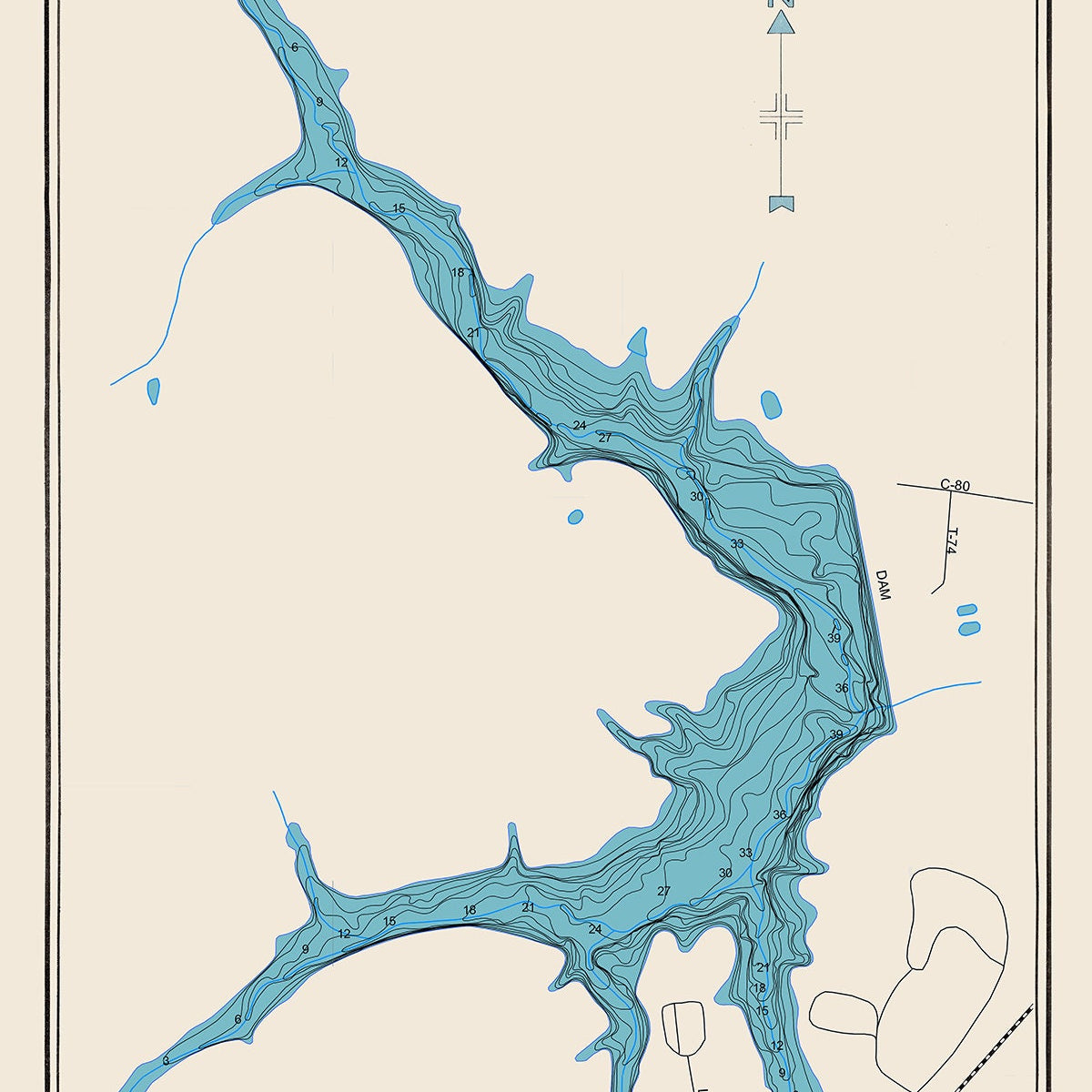 1998 Map of Lake Snowden Athens County Ohio – Genealogical Surveyor