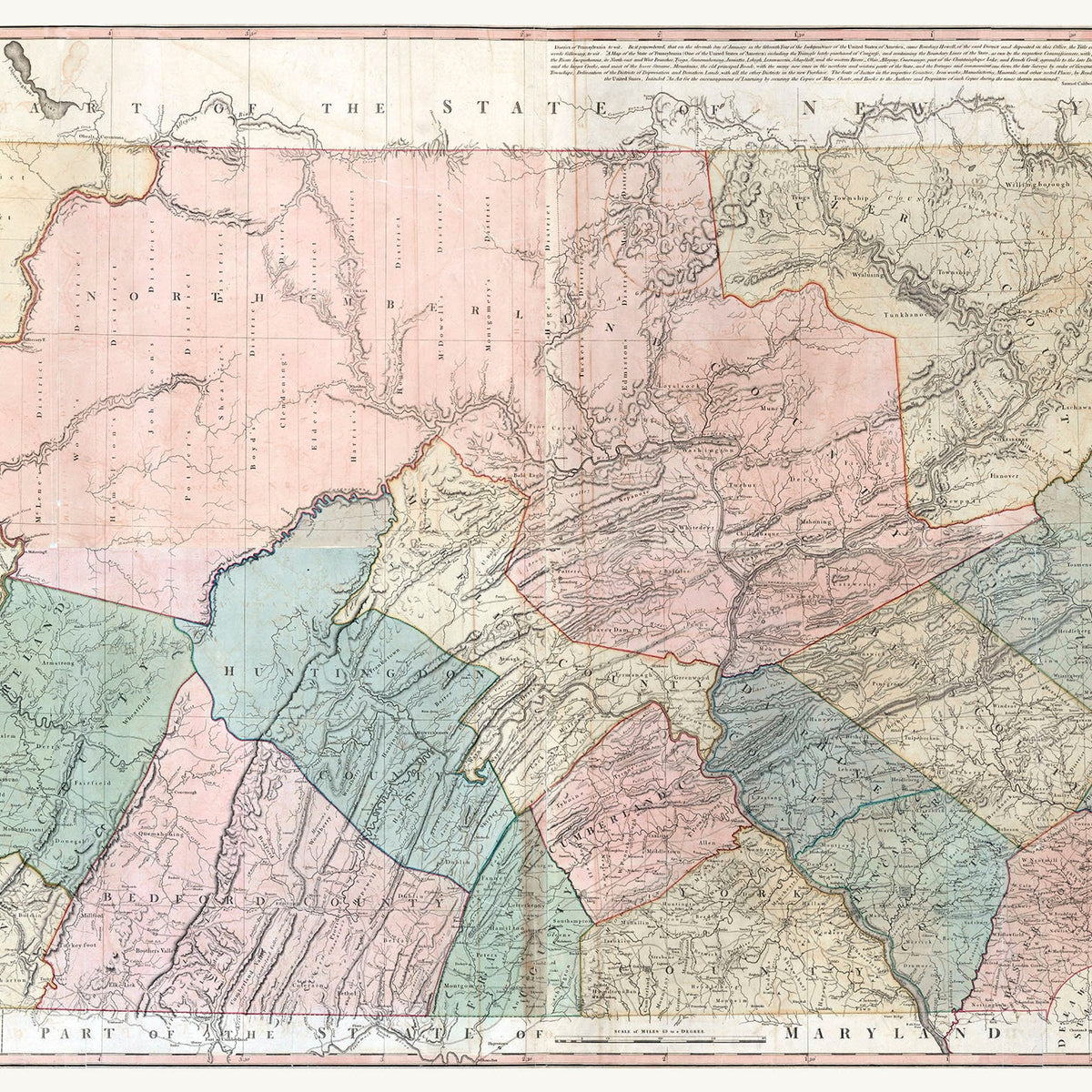1792 Map of Pennsylvania – Genealogical Surveyor