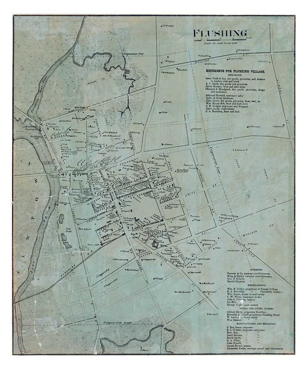 1859 Map of Flushing New York – Genealogical Surveyor