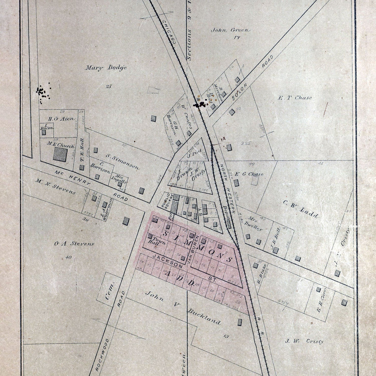 1892 Town Map of Ringwood McHenry County Illinois – Genealogical Surveyor