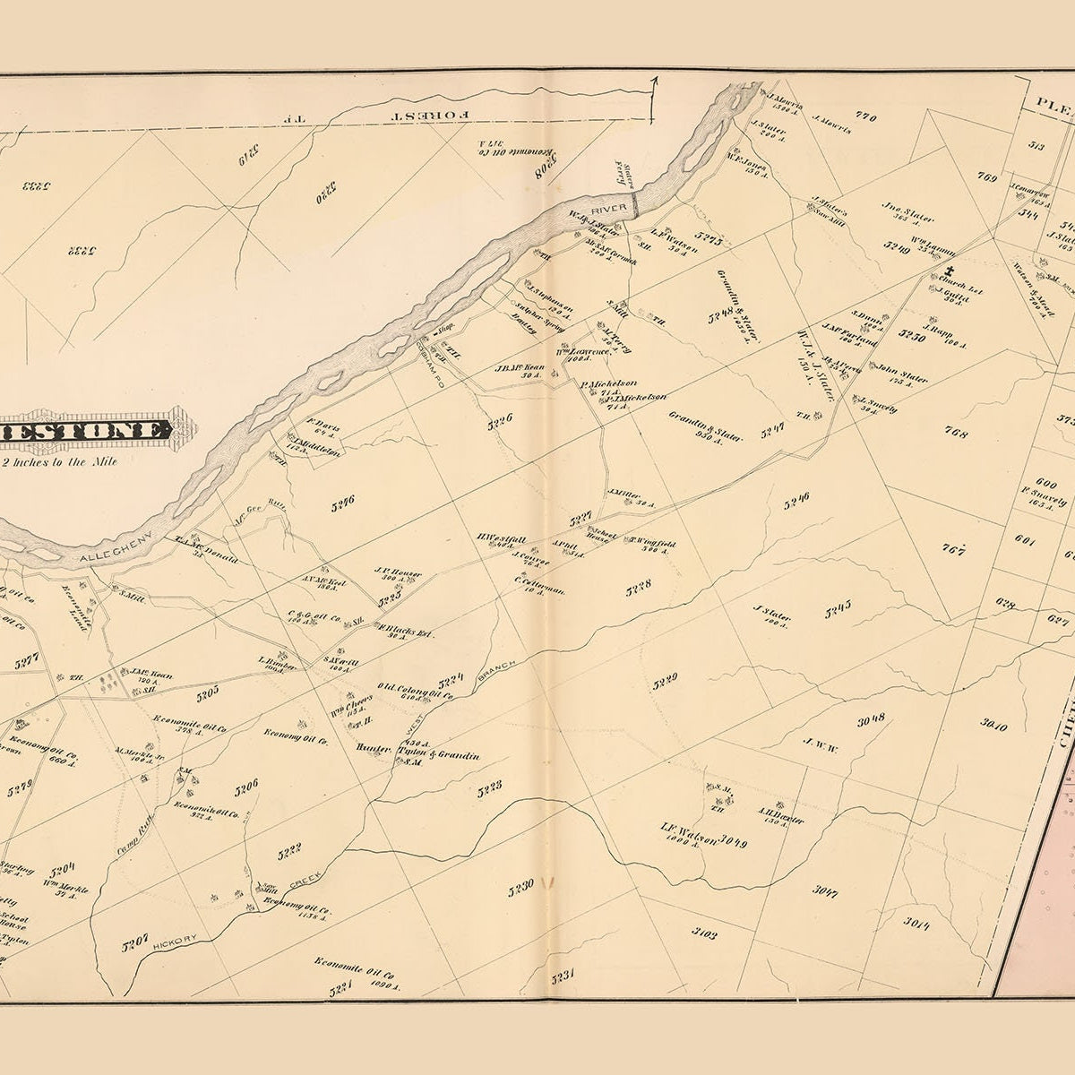 1878 Map of Limestone Township Warren County Pennsylvania ...