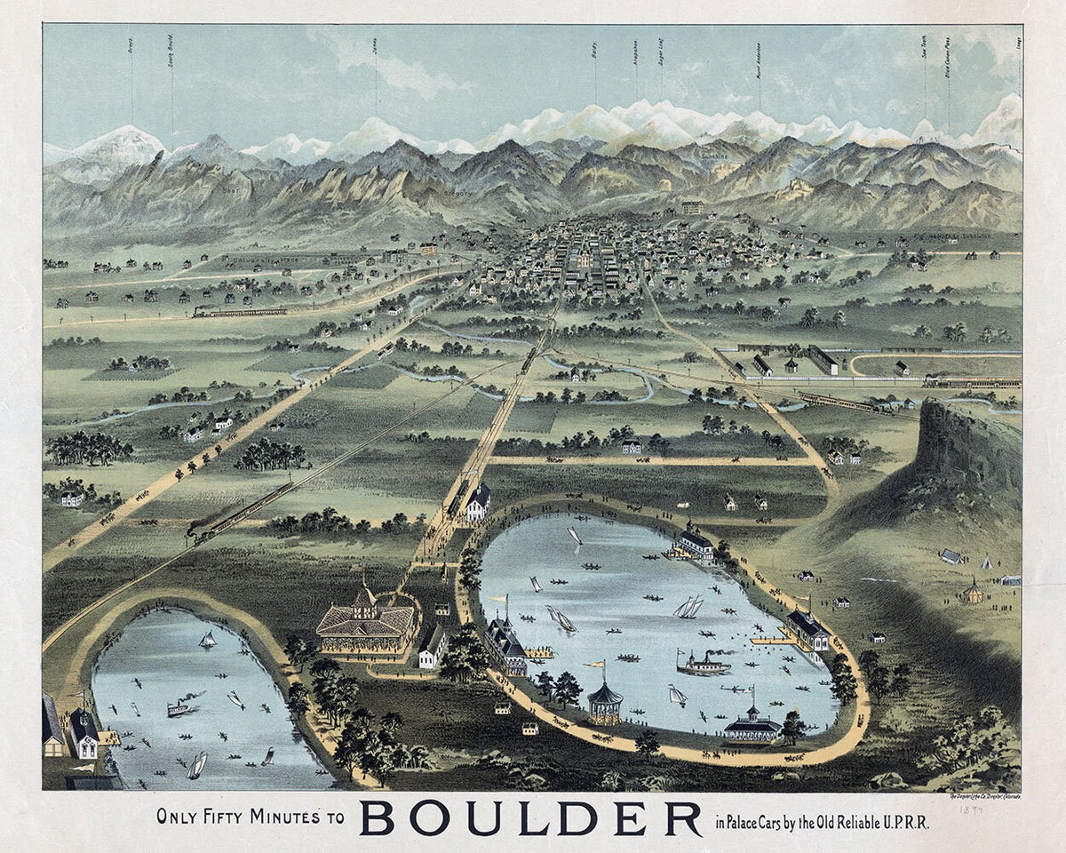 1894 Panoramic Map of Boulder Colorado – Genealogical Surveyor