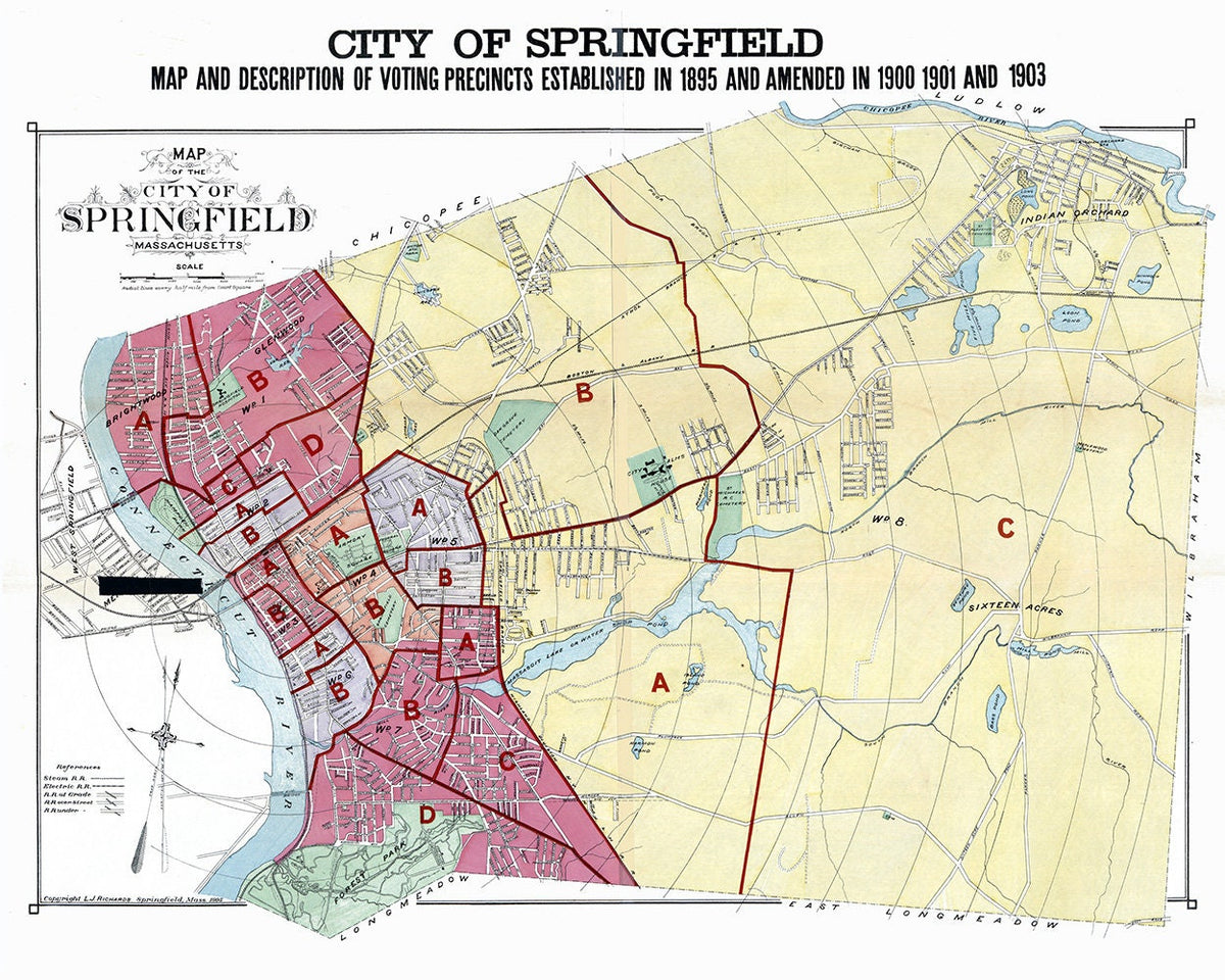 1905 Map of Springfield Massachusetts – Genealogical Surveyor