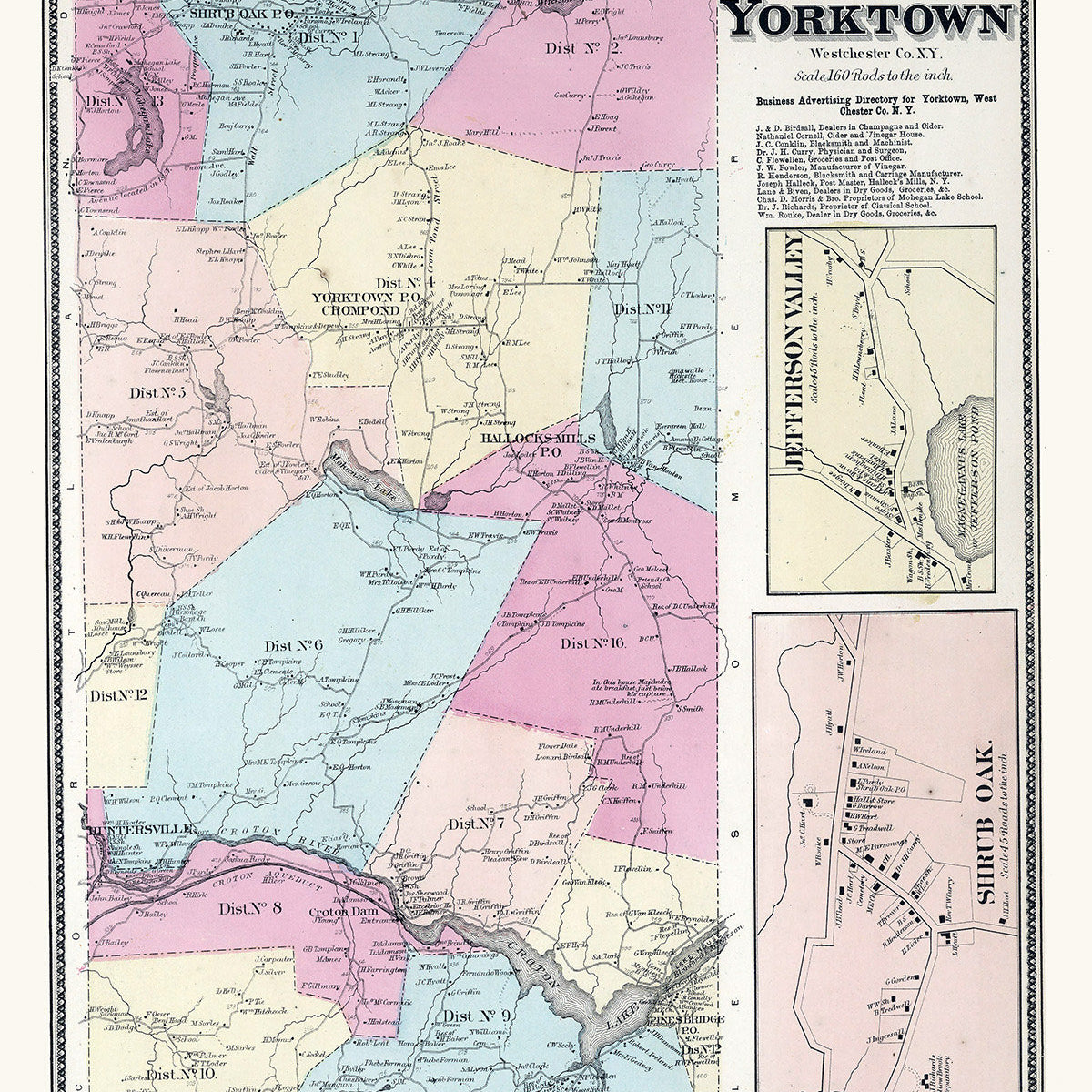 1867 Map of Yorktown Westchester County New York – Genealogical Surveyor