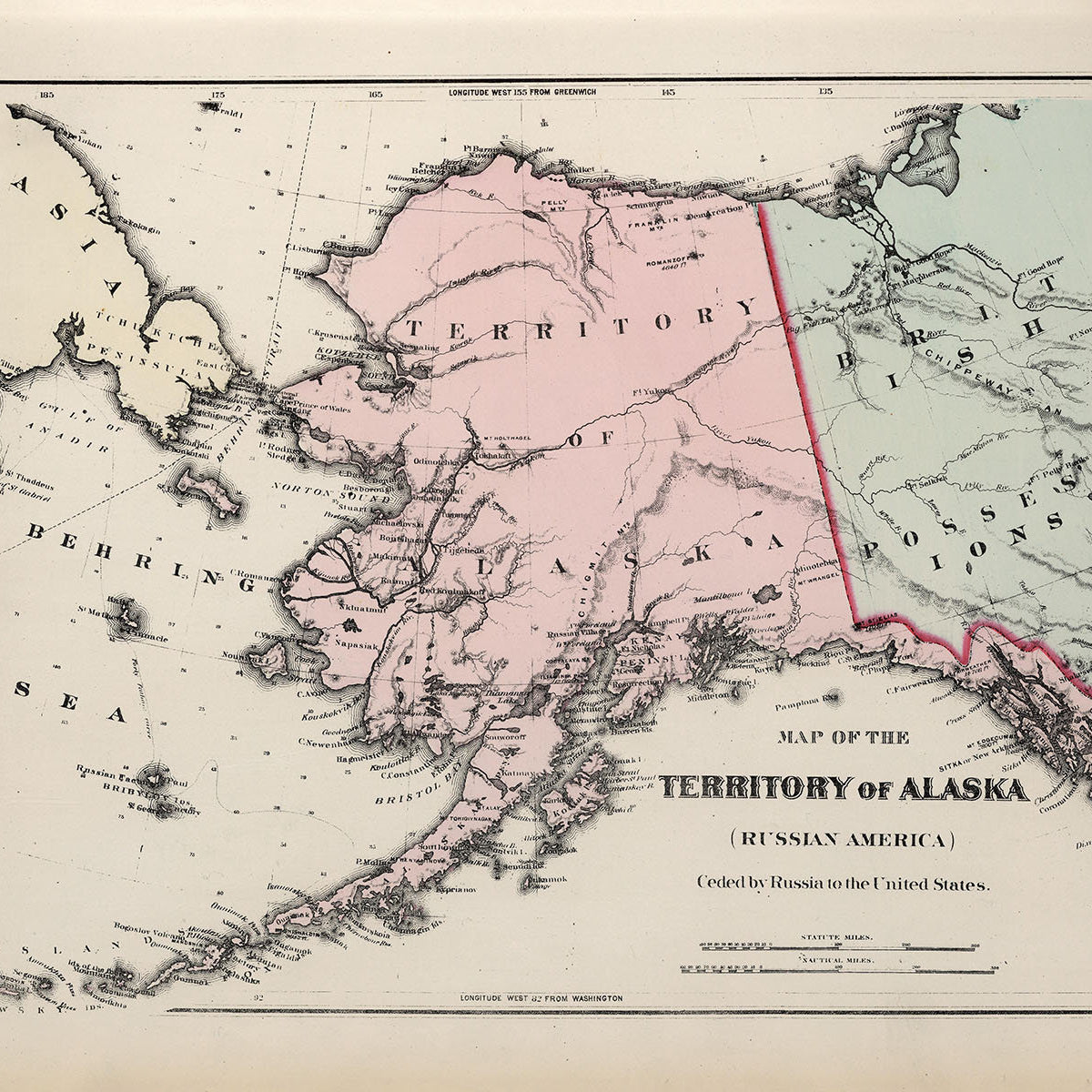 1884 Map of Alaska – Genealogical Surveyor
