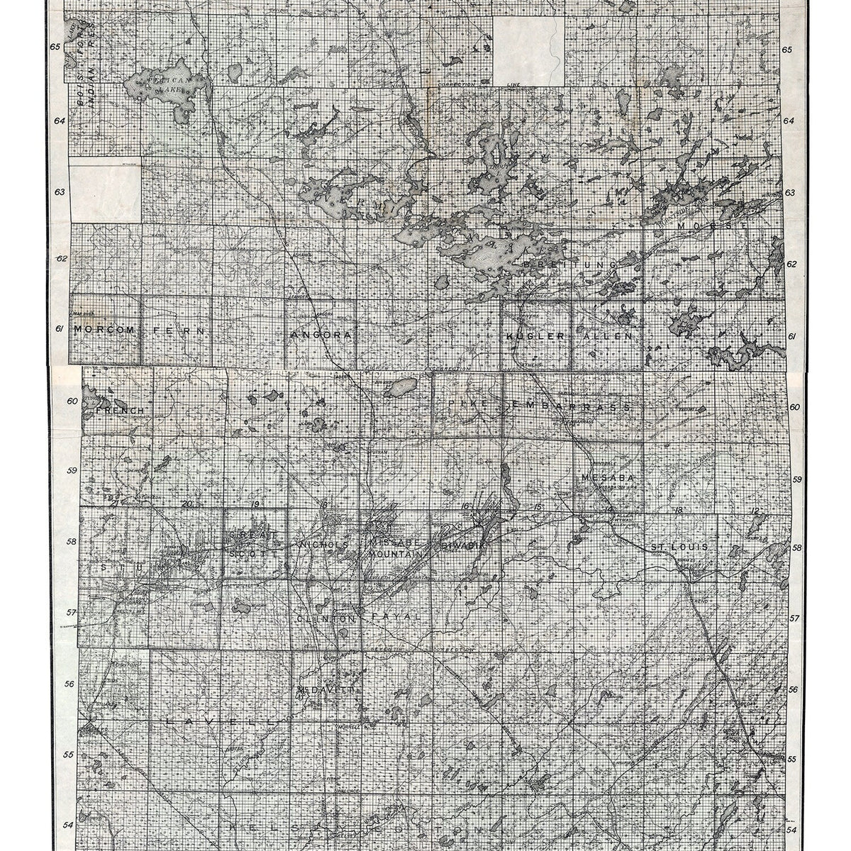 1906 Map of St Louis County Minnesota – Genealogical Surveyor