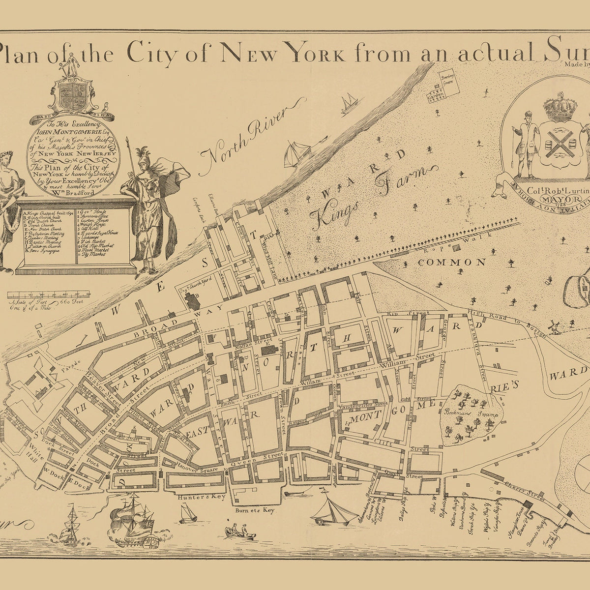1728 Map of New York City – Genealogical Surveyor