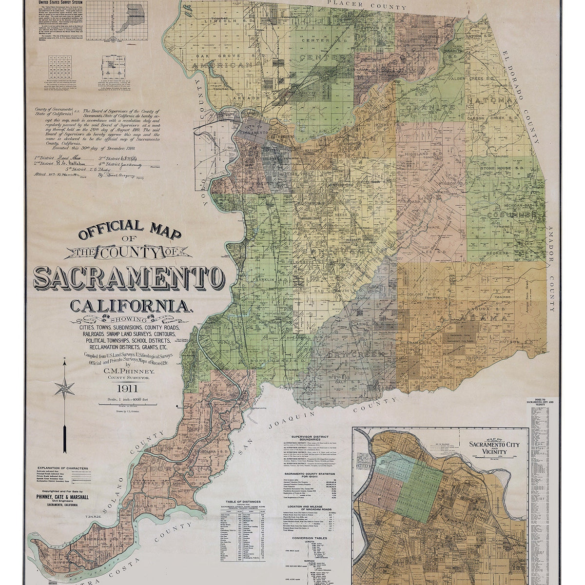 1910 Map of Sacramento County California – Genealogical Surveyor