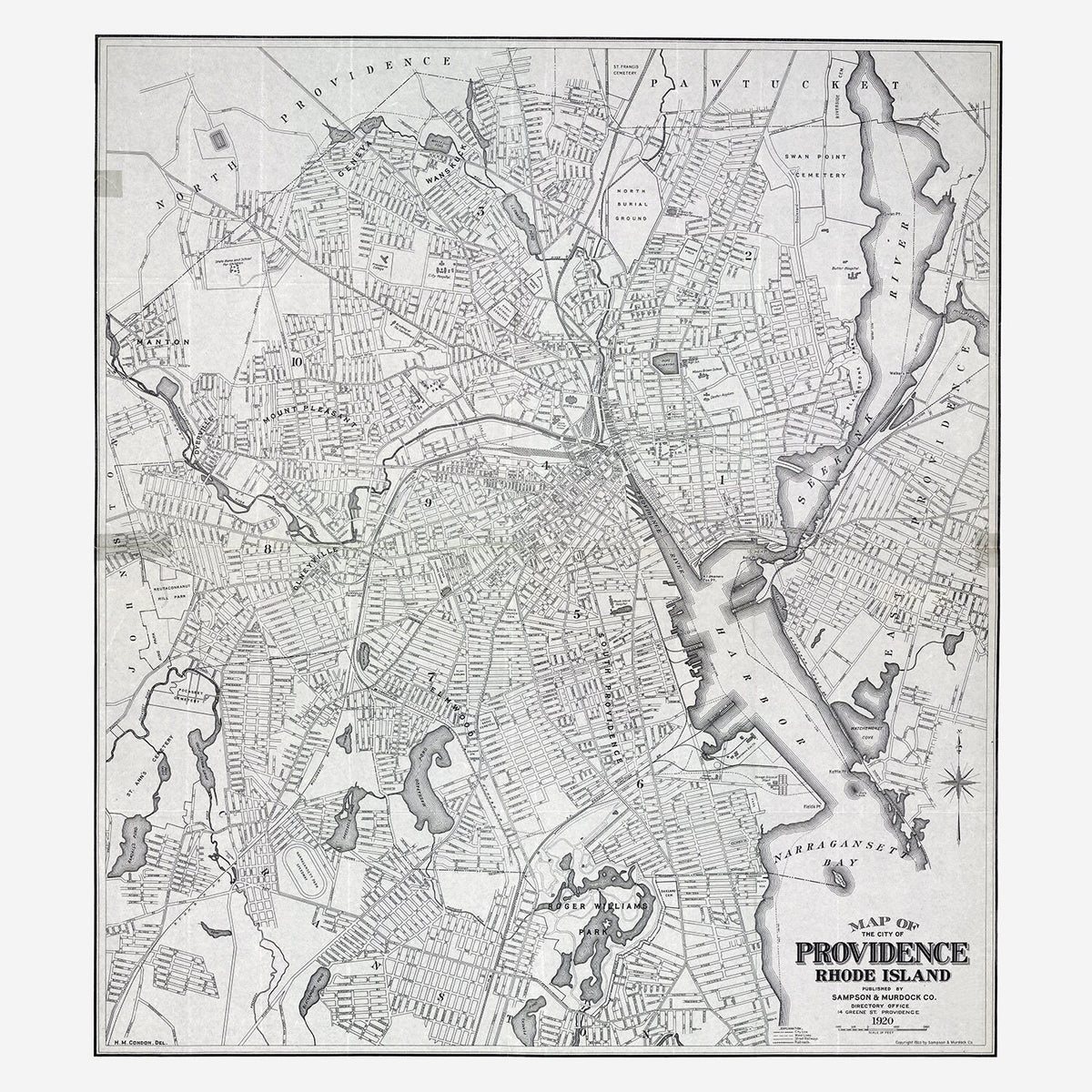 1920 Map of Providence Rhode Island – Genealogical Surveyor