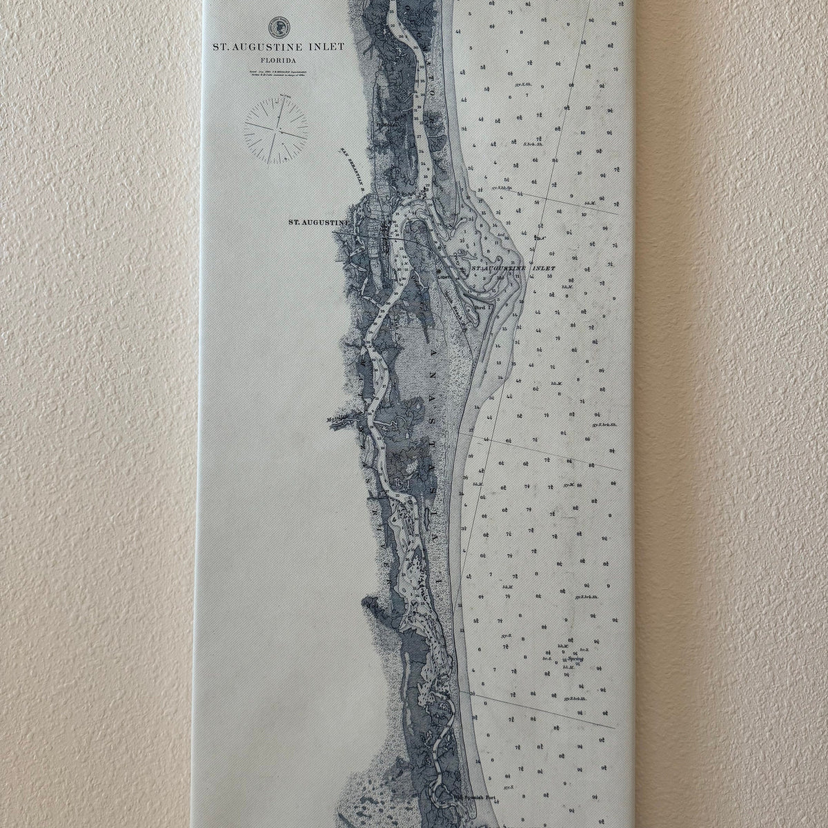 1882 Chart of Saint Augustine to Matanzas Inlet Framed – Genealogical ...
